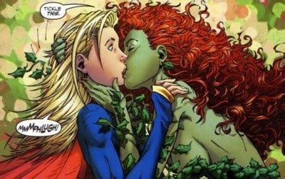 Lovely Kiss Supergirl Comic Poison Ivy Poison Ivy Comic