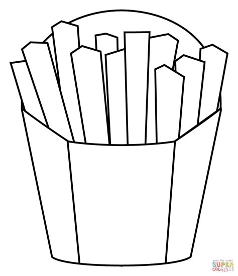 Coloriage Emoji frites Coloriages à imprimer gratuits
