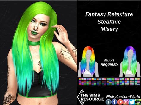 The Sims Resource Fantasy Retexture Of Misery Hair By Stealthic