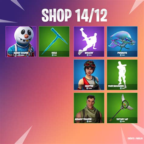 Boutique Fortnite 14 décembre Breakflip