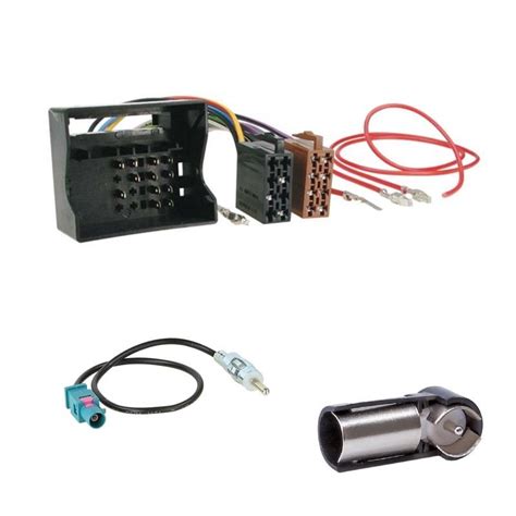 Set Quadlock Iso Autoradio Kfz Kabel Fakra Antenne Radio Stecker