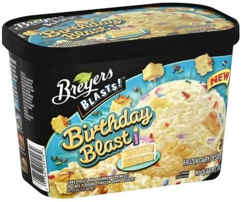 Breyers Birthday Blast Frozen Dairy Dessert Qt Nutrition