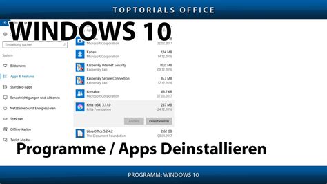 Apps Oder Programme Schnell Deinstallieren Windows 10 TOPTORIALS