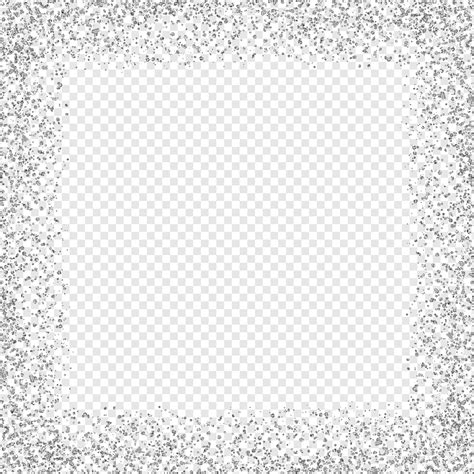 Silver Frame Silver Sequins Glitter Material Platinum Creative Png