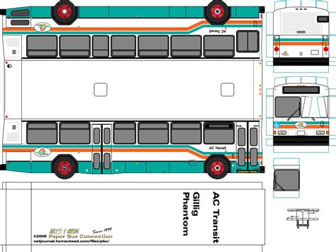 Ac Transit Gillig Phantom Paper Bus Model Fleet Numbe Flickr