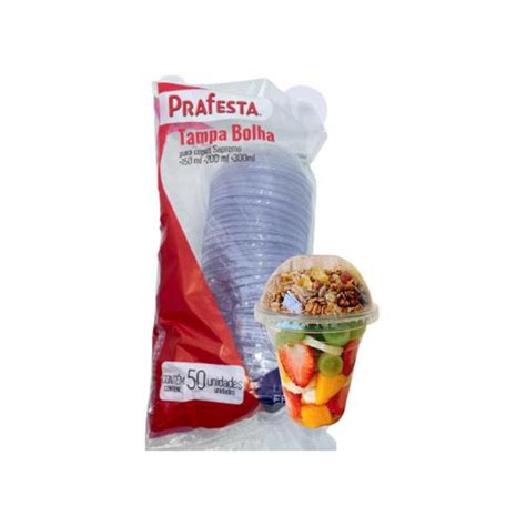 Tampa Bolha Sem Furo Copo Supremo 150ml 200ml E 300ml 50un Prafesta