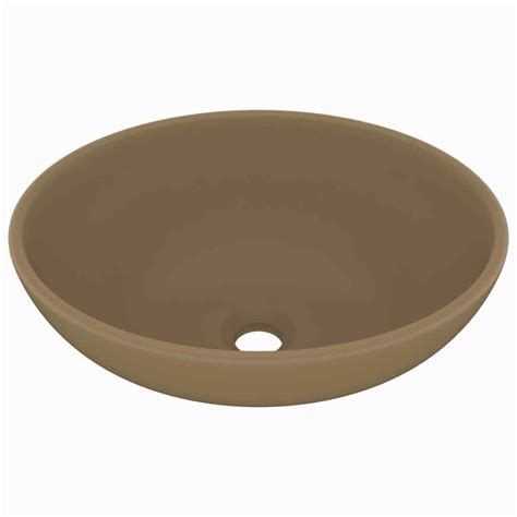 Lavabo ovale de luxe CrÃme mat 40x33 cm CÃramique eBay