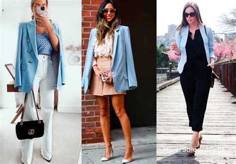 8 Outfits Para Aprender A Combinar Un Blazer Azul Cielo Mujer