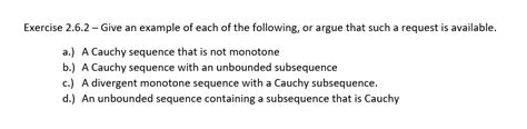 solved give an example of each of the following or argue