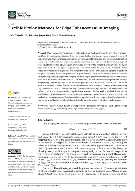 pdf flexible krylov methods for edge enhancement in imaging
