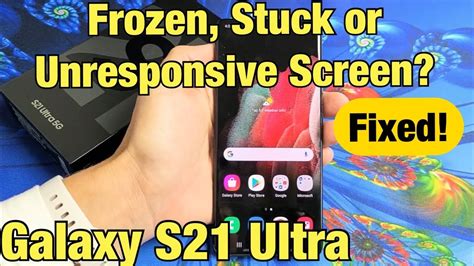 Frozen Or Unresponsive Screen FIXED Galaxy S21 Ultra YouTube