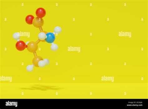 Threonine L Threonine Thr T Amino Acid Molecule 3D Rendering Ball