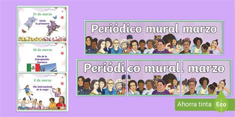 Periódico mural de marzo Hecho por educadores Twinkl