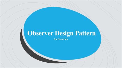 observer design pattern part i an overview devsena mishra youtube