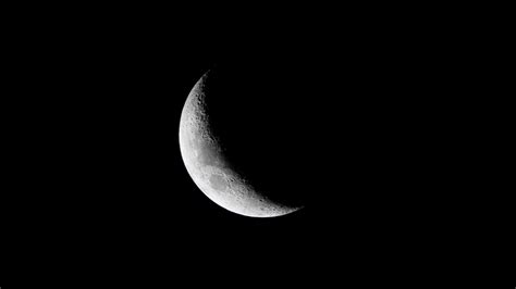 Wallpaper Dark Half Moon Sky Night Monochrome 1920x1080