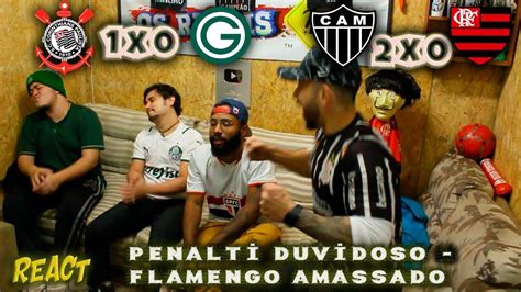 TIMÃO VENCEU E FLAMENGO FOI AMASSADO PELO ATLETICO MG REACT COR 1x0 GO