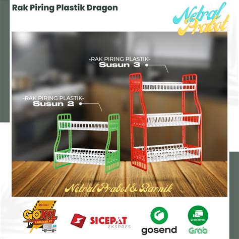 Jual Rak Piring Plastik Susun 3 Dan Susun 2 Merk Dragon Shopee Indonesia