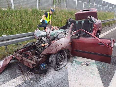 Śmiertelny wypadek na autostradzie A4 koło Brzeska Jezdnia w kierunku