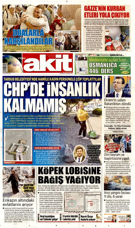 Yeni Akit Gazetesi Yeni Akit Manşet Oku Haberler 22 Haziran 2024