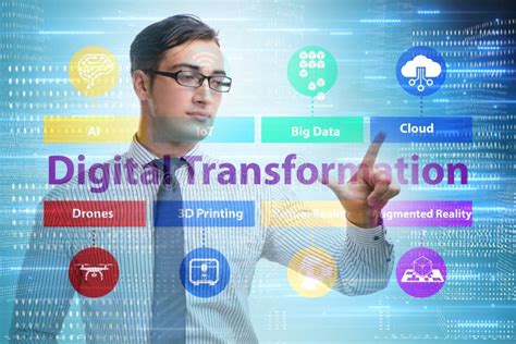 Concepto De Tecnolog A De Transformaci N Digital Y Digitalizaci N Stock
