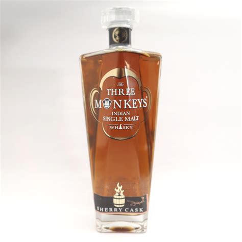 The Three Monkeys Indian Single Malt Whisky 750ml Toms Wine Goa