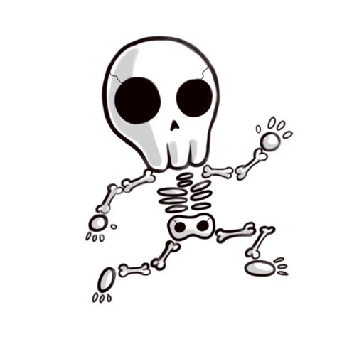Skeleton Cartoon Cute Clip Art Library