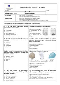 Prueba Estados De La Materia