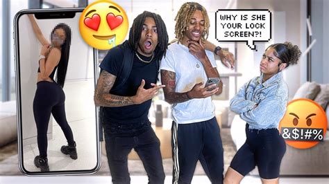 Putting Another Girl As My Lock Screen Prank On My Crush Youtube