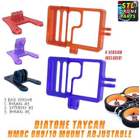 Fichier STL Diatone Taycan NamelessRC Naked Support Pour Gopro Hero 9