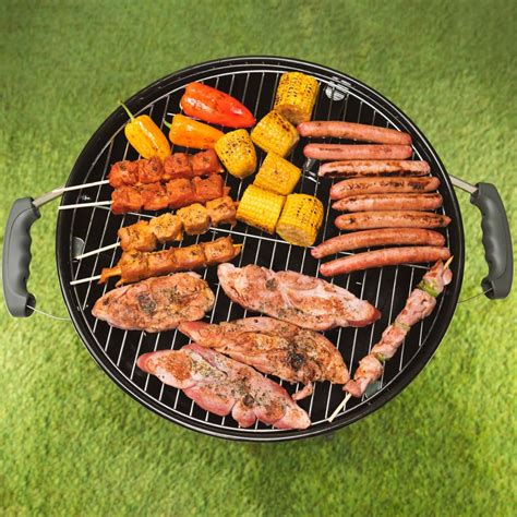 Barbacoa de Carbón Portátil con Ruedas Kekai Yellowstone 58x47x100 cm