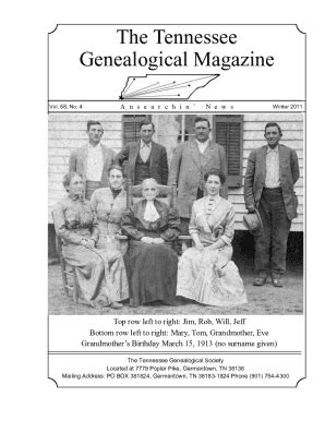 Fillable Online Genealogical Fact Sheets About Tennessee Counties Fax