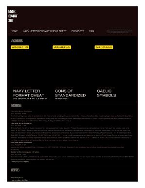 Naval Letter Format Cheat Sheet Fill Online Printable Fillable
