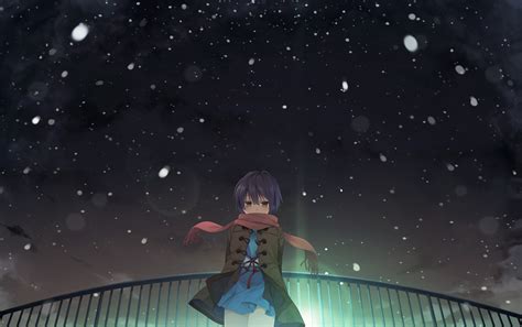 Fond d écran Nagato Yuki fille Anime neige ciel 2200x1380