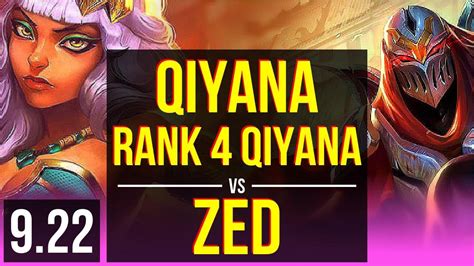 QIYANA Vs ZED MID Rank 4 Qiyana Rank 18 KDA 8 0 6 Legendary TR
