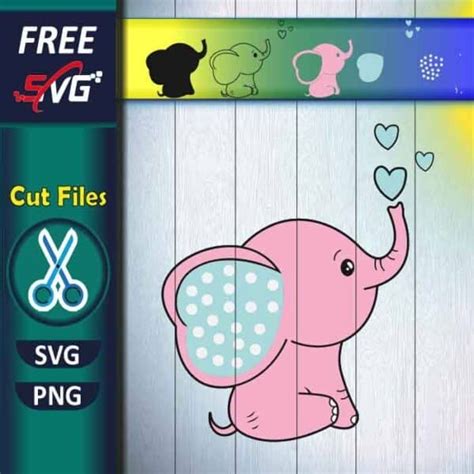 Baby Elephant SVG Free Nursery Elephant SVG