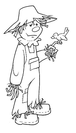Louca Por Desenhos Espantalho Para Colorir