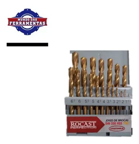 Kit Brocas Rocast 19 Peças Din 338 De 1 A 10mm Tin