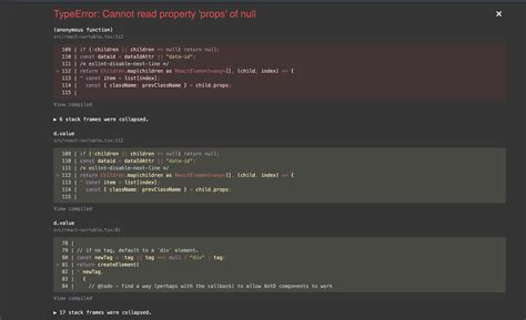 [bug] × typeerror cannot read property props of null · issue 197 · sortablejs react
