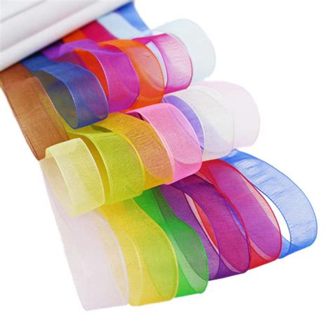 50 Yards Roll 12mm Organza Ribbons Wholesale Gift Wrapping Decoration