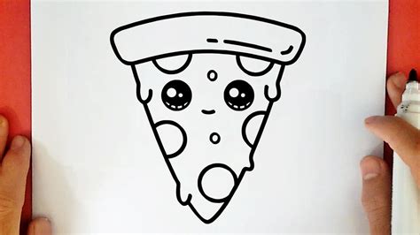 COMO DIBUJAR UNA PIZZA KAWAII YouTube