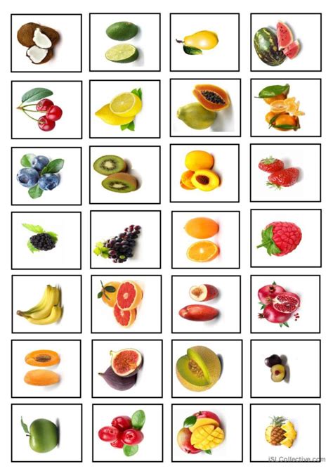 Fruit Cartes Images Dictionnaire Fran Ais Fle Fiches Pedagogiques