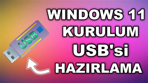 Desteklemeyen ve Destekleyen Bilgisayarlar İçin WINDOWS 11 FORMAT USB