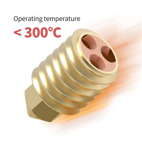 Bambu Lab X1 P1P CHT High Flow Bronz Nozzle 0 2mm Hobi Mekatronik