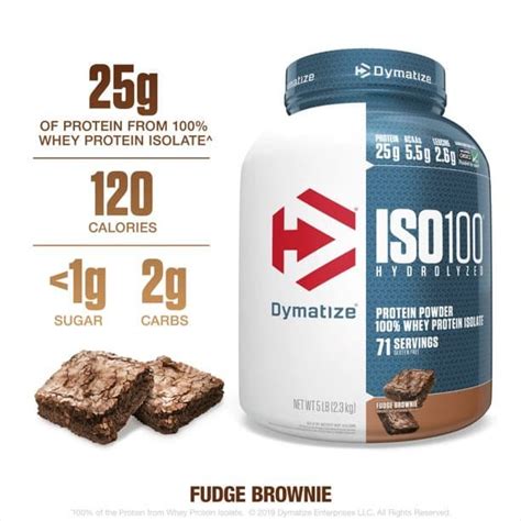 Buy Dymatize Iso Hydrolyzed Whey Isolate Protein Fudge Brownie