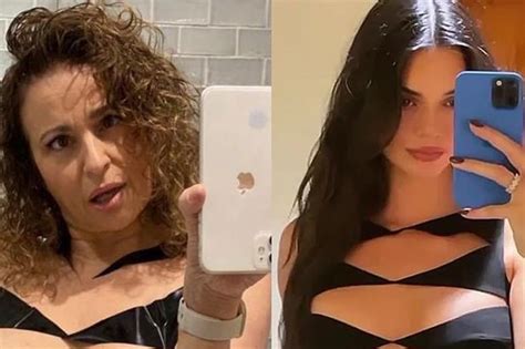 Nadia Sawalha Goes Topless With Tiny Strips Of Tape On Her Boobs To