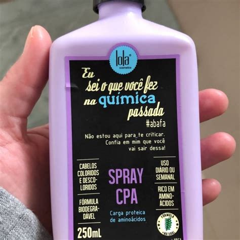 Lola Cosmetics Spray CPA Eu Sei O Que você Fez Na Química Passada
