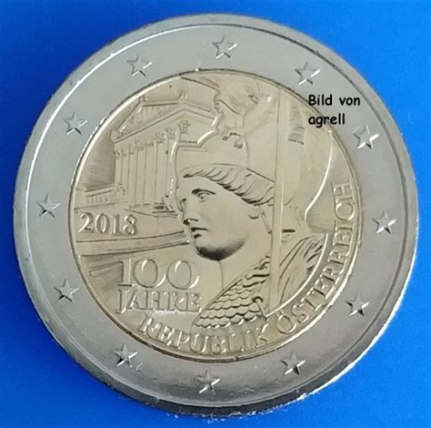 2 Euro Gedenkmünze Österreich 2018 100 Jahre Republik Österreich