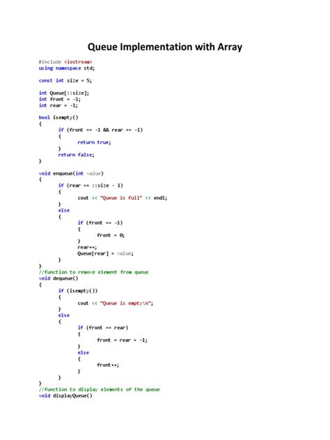 queue codes pdf queue abstract data type formal methods