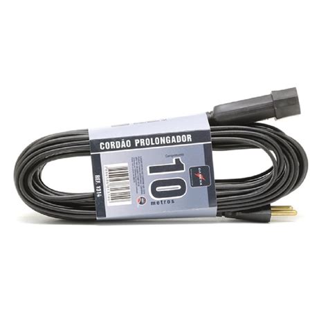 Cordão Prolongador 10 Metros macho fêmea 2P T 10A 250V Cabo pp