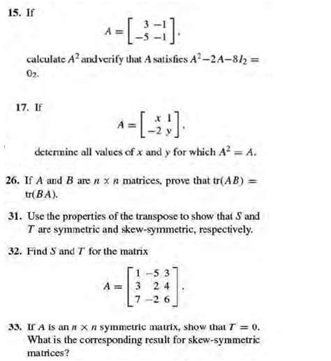 solved 15 if a [3−5−1−1] calculate a2 and verify that a